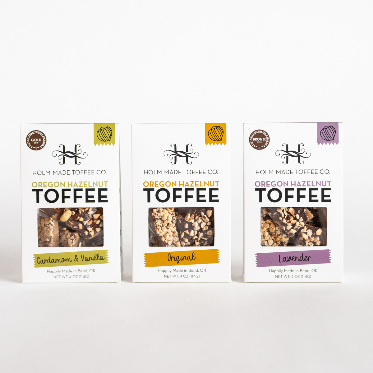 3 Pack of Hazelnut Toffee - Assorted Flavors – Holm Made Toffee Co.