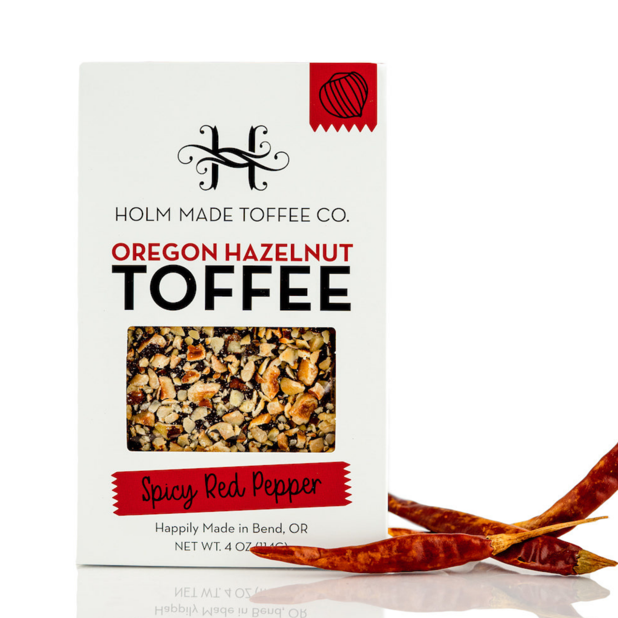Spicy Red Pepper Hazelnut Toffee – Holm Made Toffee Co.