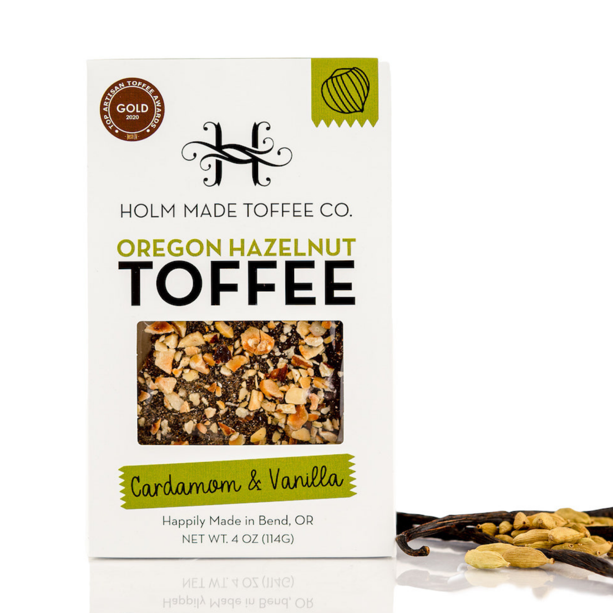 Cardamom & Vanilla Hazelnut Toffee – Holm Made Toffee Co.