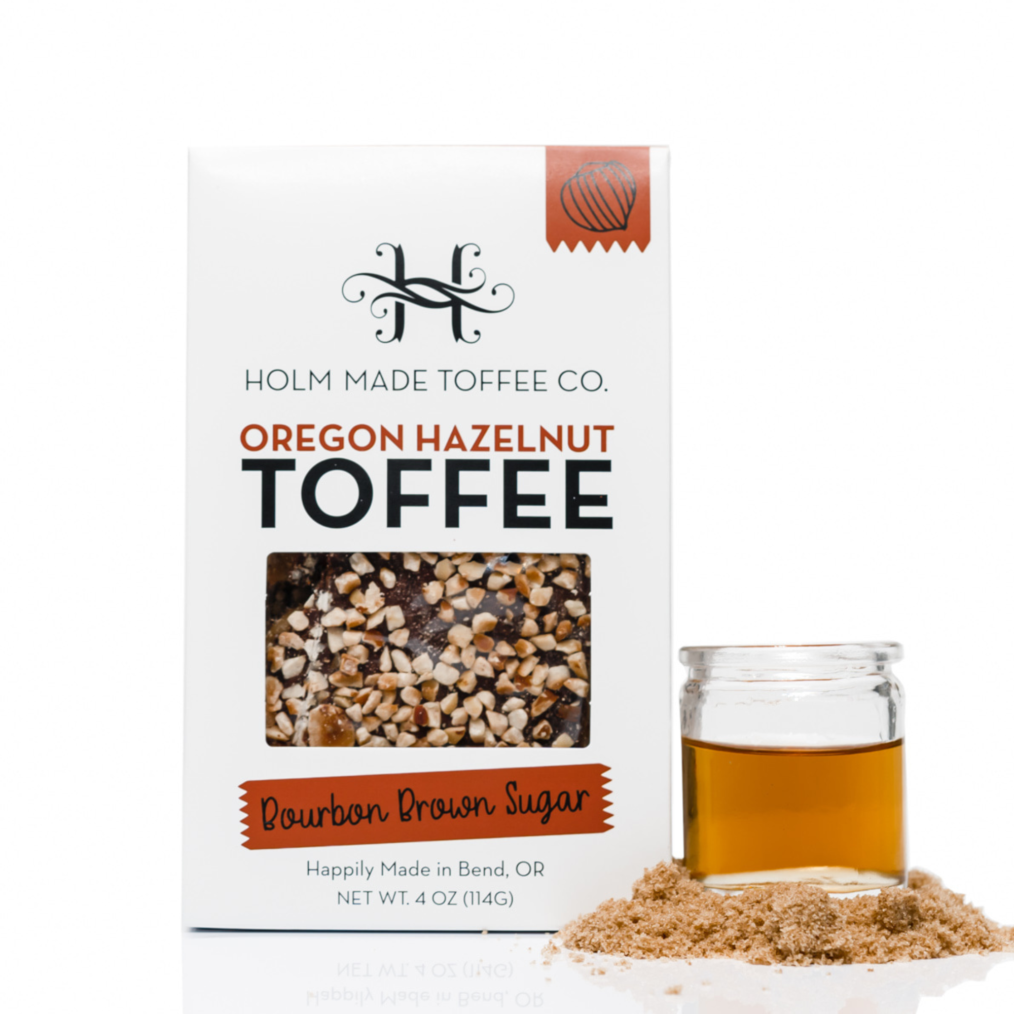 Bourbon Brown Sugar Hazelnut Toffee – Holm Made Toffee Co.